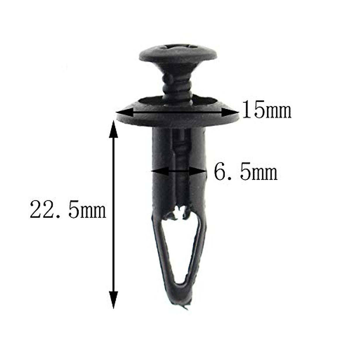 Plastic Bumper Rivet Clips MOTOALL Fastener Screw for Rhino 450 660 Yamaha Rhino Fender Hood Body 100Pcs