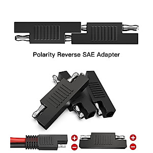 BERLAT SAE Connector SAE to SAE Polarity Reverse Quick Disconnect Cable Plug Adapter for Solar Panel Battery Power Charger - 5Pack