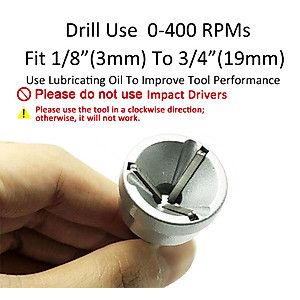 ORX PLUS TOOLS 2 PCS Deburring External Chamfer Tool, with HSS Blade and Tungsten Blade, Deburring Drill Bit, Remove Burr Tools Quick Release Shank Fits for 1/8"-3/8"(3mm-35mm)