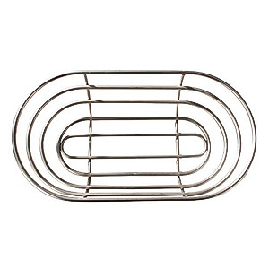 Spectrum Diversified Euro Basket, Classic Kitchen Design for Breads, Roll, Muffin Pastries & Baked Good Storage, Traditional Style Snack & Food Holder for Serving, 7 x 12.5 x 3.5, Satin Nickel