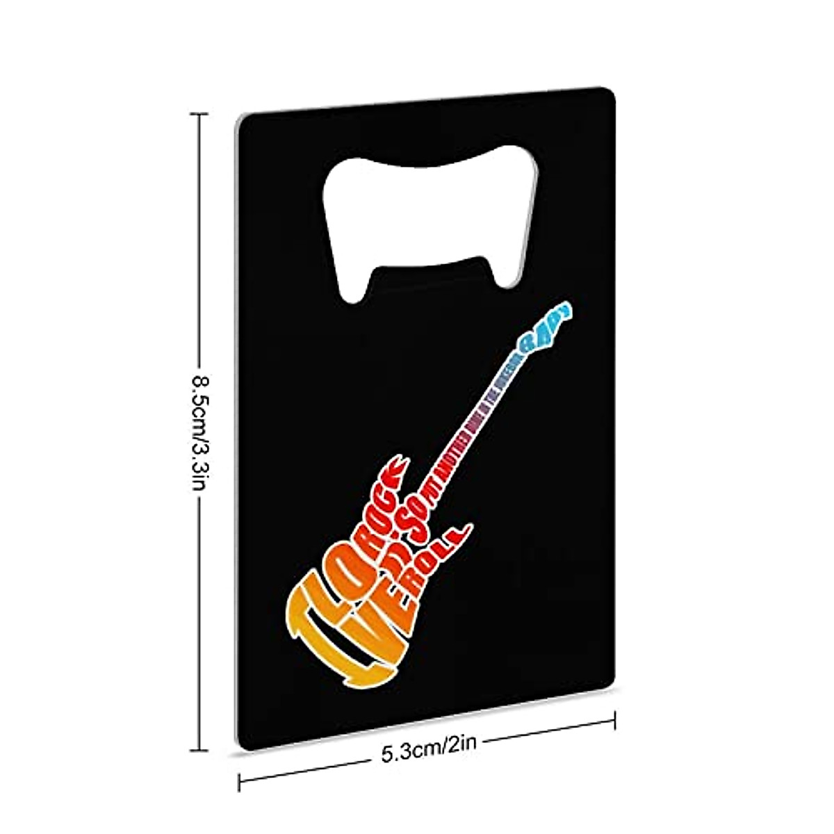 Rock N' Roll Guitar Credit Card Bottle Opener Stainless Steel Flat Beer Wine Bottle Opener for Party Wedding Favor