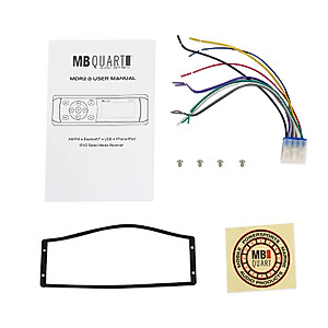 MB Quart MDR2.0 Marine/Boat Bluetooth Receiver Bundle with (2) White 6.5" Speakers (3 Items)