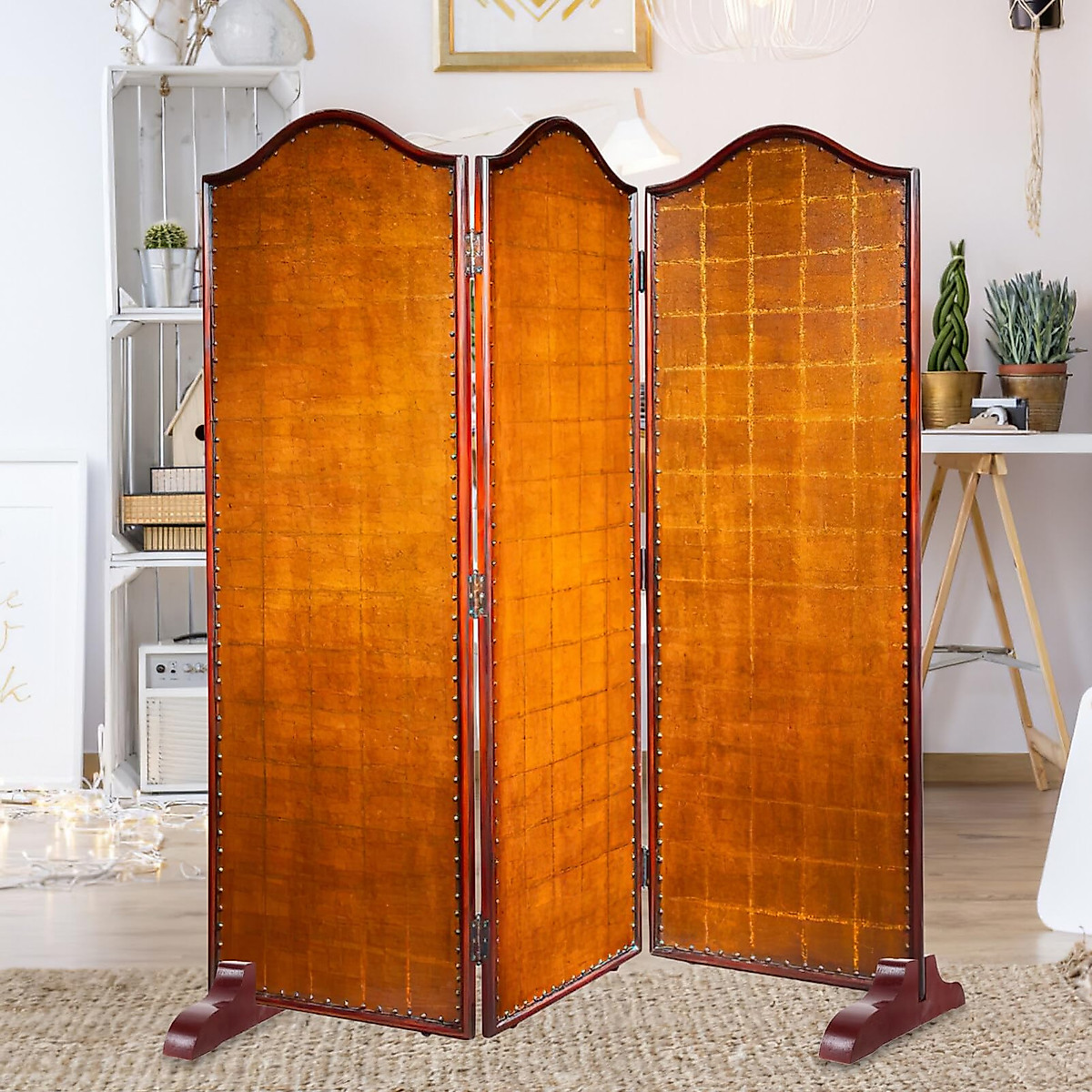 Wooden Screen Base Household Divider Bracket Wear-Resistant Screen Feet Wooden Divider Stand Wear-Resistant Divider Bracket Divider Supply Household Screen Feet