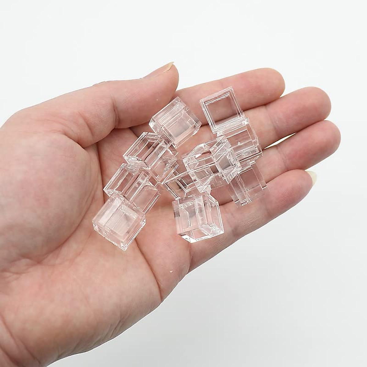 VIGAN 10PCS/Set Acrylic Cases Element Cubes Box For Element Cube Shape Clear Boxes Collection Storage For 10MM 25.4MM Element Cubes (10PCS S(14X14X14MM))