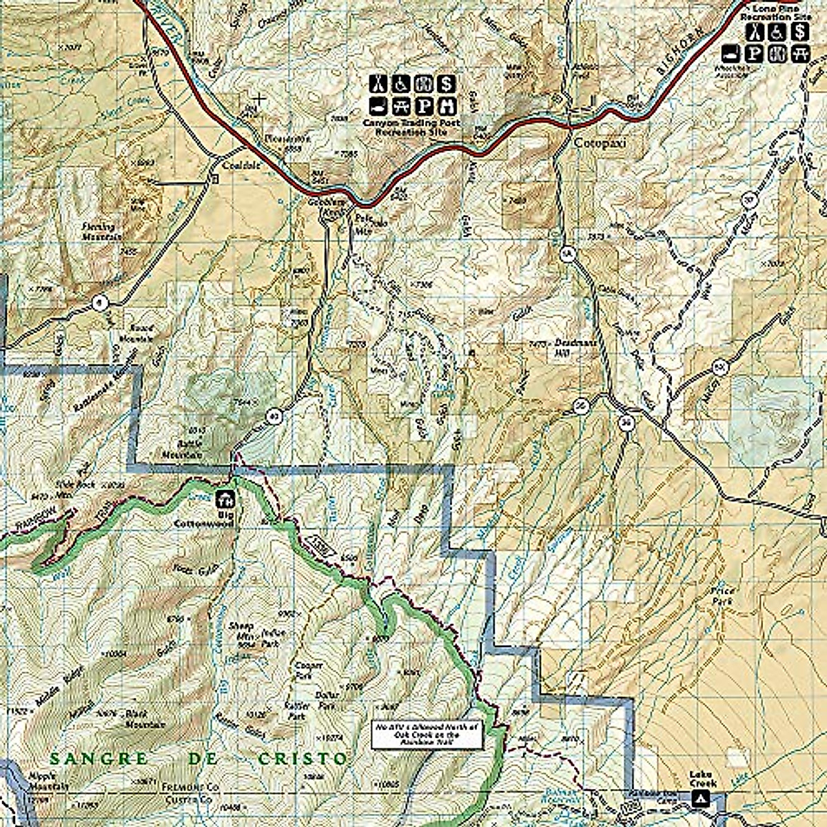 Sangre de Cristo Mountains [Great Sand Dunes National Park and Preserve] (National Geographic Trails Illustrated Map)