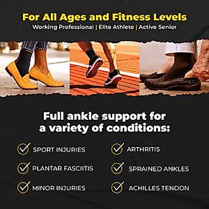 CopperJoint Arch Support for Plantar Fasciitis Relief - Ankle Compression Sleeve for Foot Pain Relief and Achilles Tendon Support - Breathable Copper Infused Nylon (Large)