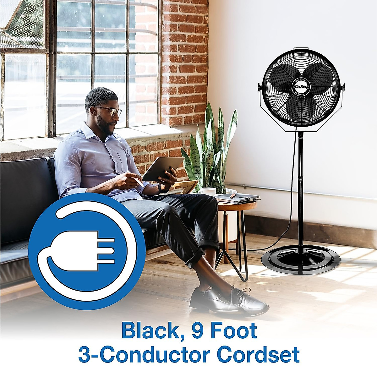 Air King 9418 18-Inch Industrial Grade Pedestal Fan