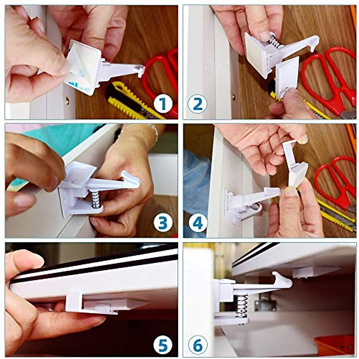 McKain Toilet Locks Child Safety - Bathroom Baby Proof Toilet Lid Lock for Children Under 3 Years No Tools Needed Easy Installation (2 packs)