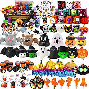 Premium Halloween Party Favors Toys for kids,Assortment Cute Halloween Themed Toys,Kids Trick or Treat Party Favors Supplies,Halloween Prizes,Carnival Prizes,Goody Bag Fillers,Treat Bag Stuffer
