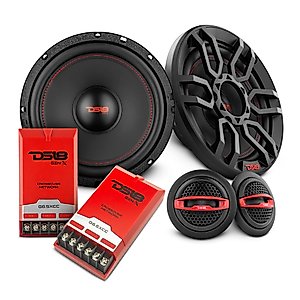 DS18 GEN-X6.5C Component Set - 6.5", 2-Way, 150W Max, 50W RMS, Black Paper Cone, Tetorn Dome Tweeters, 4 Ohms - Clarity Unparalled by Other Speakers in Their Class (2 Speakers)