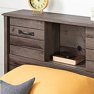 South Shore Ulysses Twin Bookcase Headboard, Fall Oak