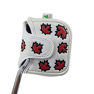 Foretra – Canada Maple Leaf - Golf Putter Headcover Quality PU Leather Magnetic Closure for Square Mallet Style Putters Scotty Cameron Odyssey Taylormade Ping