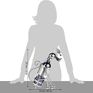 BRUBAKER Wine Bottle Holder 'Dog' - Table Top Metal Sculpture - with Greeting Card