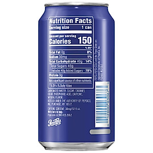 Pepsi Made With Real Sugar Cola Soda Pop, 12oz Cans (12 Pack)