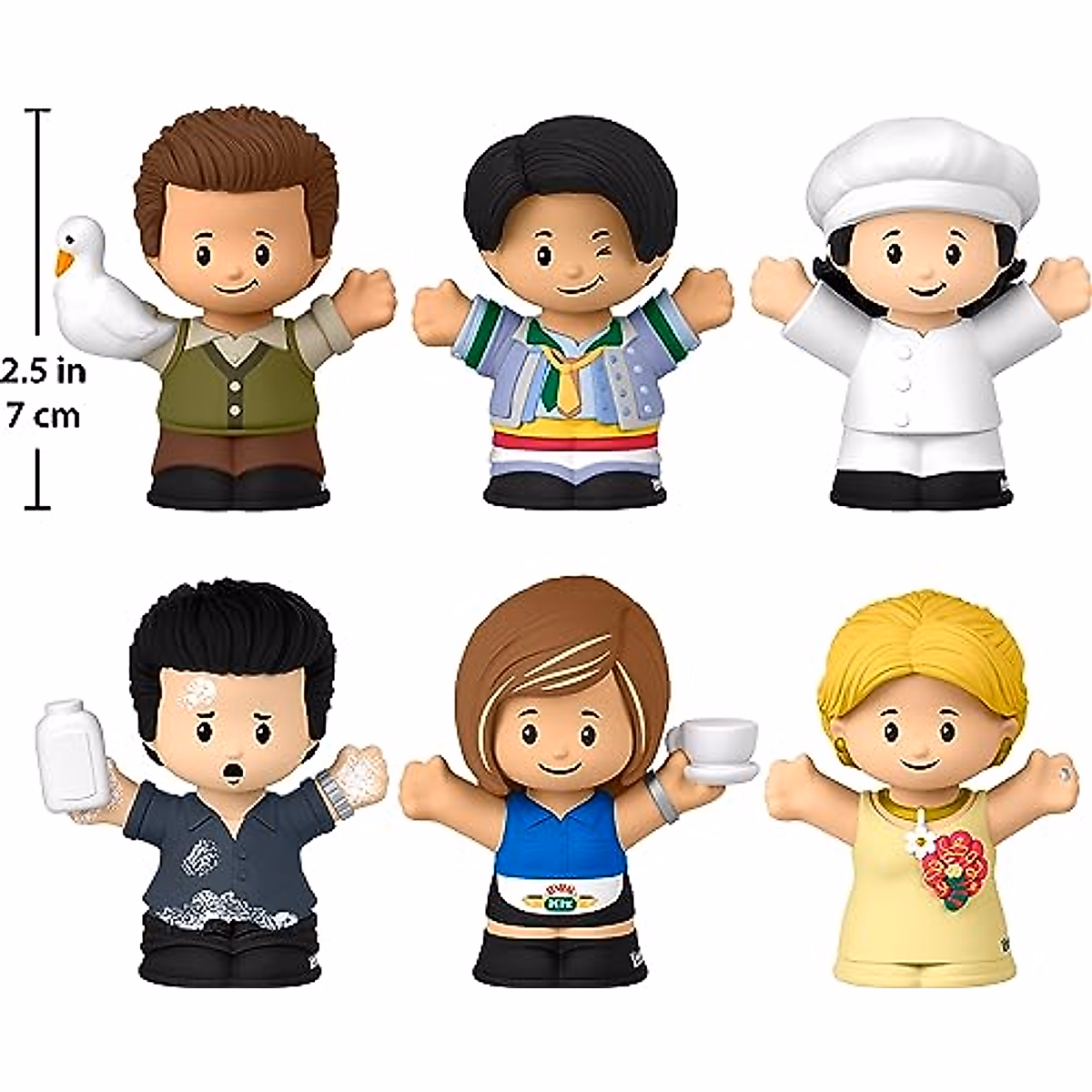 Little People Collector Friends TV Series Special Edition Figure Set for Adults & Fans, 6 Characters in a Display Gift Package