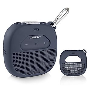 Silicone Cover Sleeve for Bose SoundLink Micro Portable Outdoor Speaker, Customized Design Skin Protecting in All 6 Directions, Best Matching in Shape and Color(Midnight Blue)