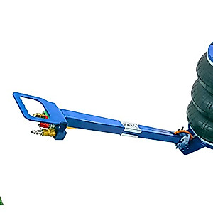 YSKJATPT Air Jack, 5 Ton/11000 lbs Triple Bag Air Jack, Lift Up to 15.75 Inch, 3-5S Fast Lifting Air Bag Jack for Cars with Adjustable Long Handle (Blue)