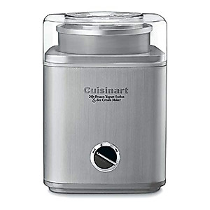 Cuisinart Ice Cream Maker - Homemade Frozen Delights with Easy Cleanup, 2-Quart Capacity - Gelato, Sorbet, Frozen Yogurt - Kitchen Essential for Dessert Lovers Bundle with Rice Container (2 Items)