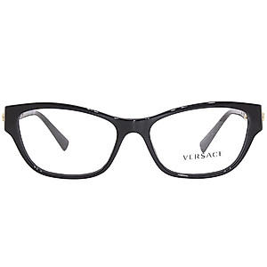 Versace VE 3288 GB1 Rectangle Plastic Black Eyeglasses with Demo Lens