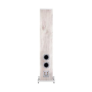 HECO Aurora 700 3-Way, Dual 6.5" Floorstanding Speaker in White Outfitted for Deeper Bass
