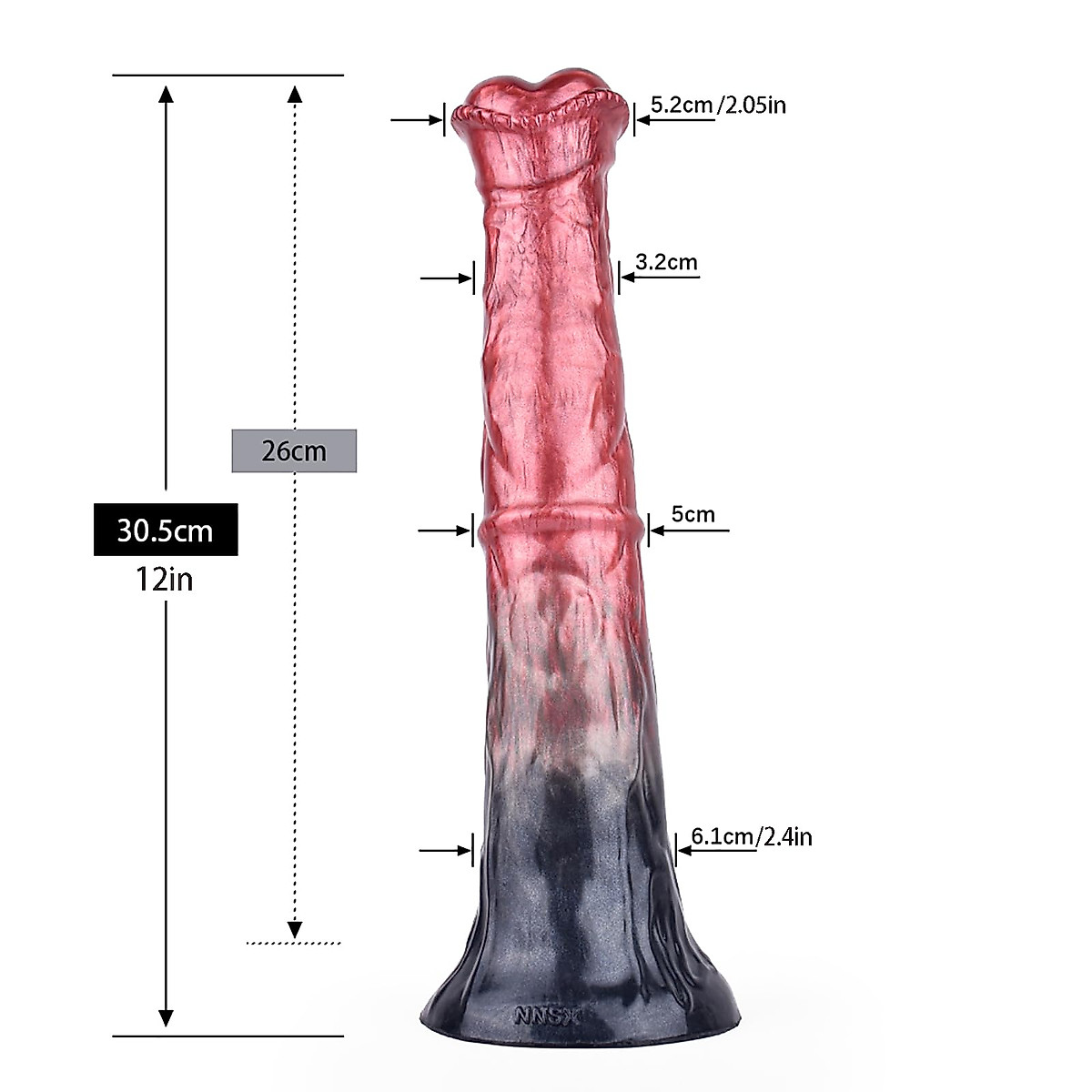 Realistic Dildo 12 Inch Liquid Silicone Dildo with Strong Suction Cup, Colourful Dildo Anal Plug Fake Penis Adult Sex Toy for Women