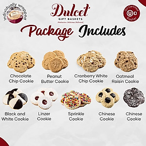 Dulcet Gift Baskets Congratulations Celebration Delightful Cookie Gift Box Assortment with Traditional Black and White - Sprinkle Cookies, - Assorted Flavors Gift for Holidays, Birthday, Baby Shower or Office Gaterings for Men & Women