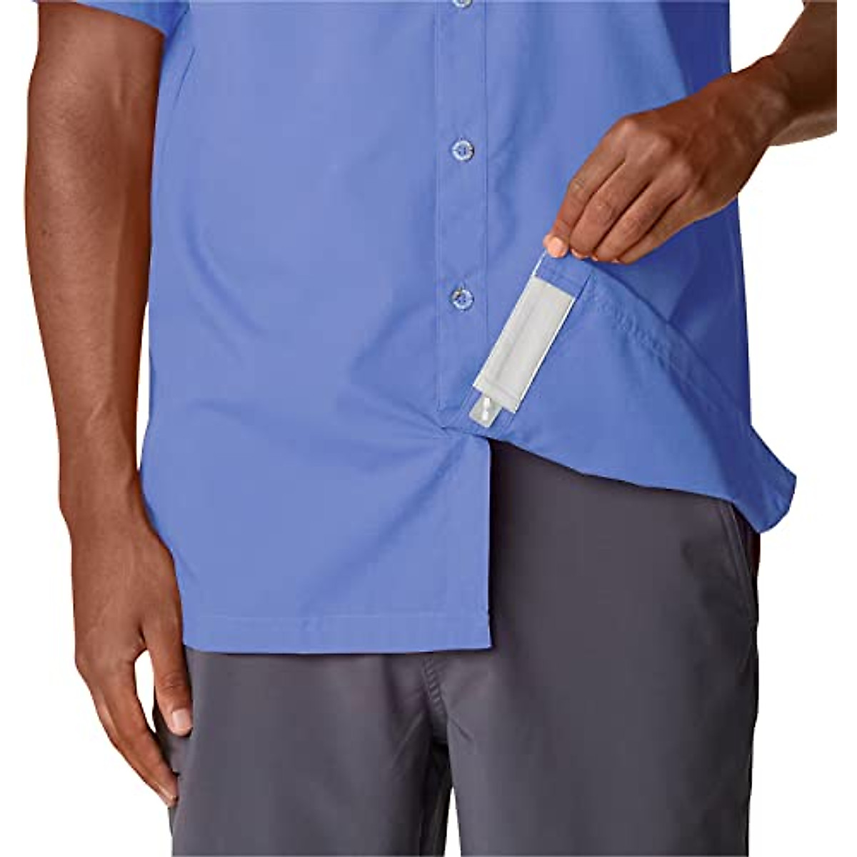 Columbia Men's Standard Slack Tide Camp Shirt, Violet Sea, Medium