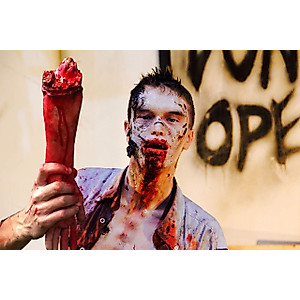 XONOR Halloween Human Arm Plastic Soft Hands Bloody Dead Body Parts Haunted Halloween Decorations, 2-Pieces (Left and Right)