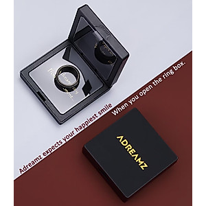 Adreamz 6mm Spinner Rosary Ring for Anxiety Relief Fidget Spinner Ring with Anti-worry Beads Cross Wedding Bands for Men Women 8