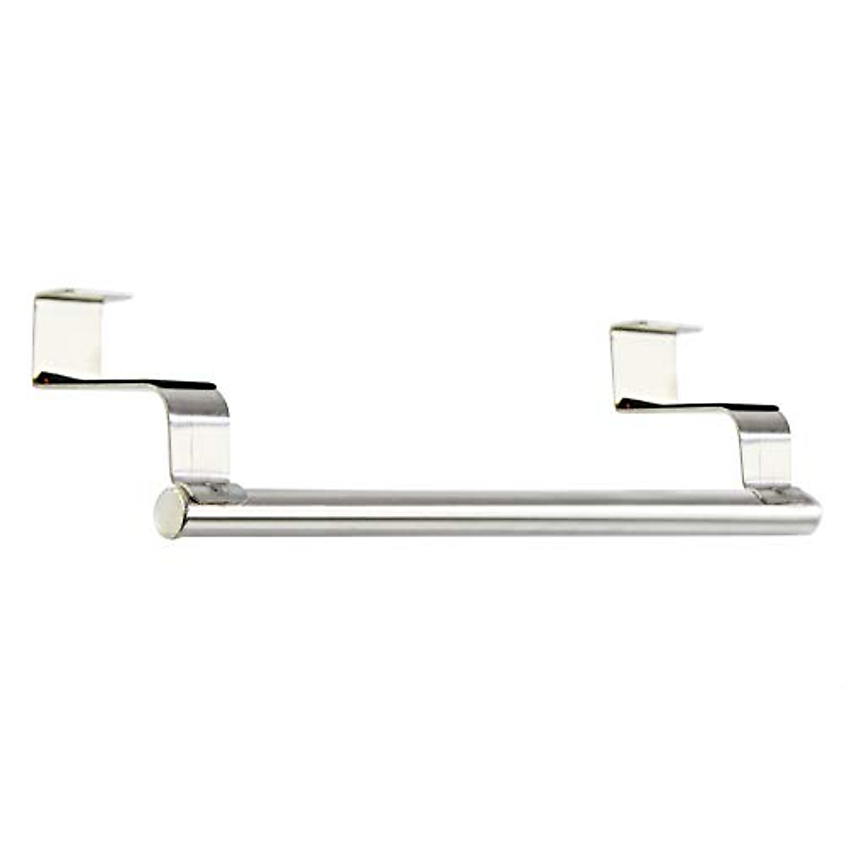 Home-X - Over-The-Cabinet Towel Bar, Metal Hanging Rack for Kitchen and Bathroom, Stainless Steel, 9" L x 2 1/2" W x 2 1/4" H