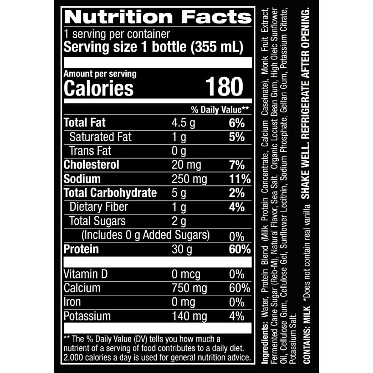 Jocko Mölk Protein Shakes – Naturally Flavored Protein Drinks, KETO Friendly, No Added Sugar, 30g Grass Fed Protein - Ready to Drink, 12 FL Oz, 12pk, Liquid (Vanilla)