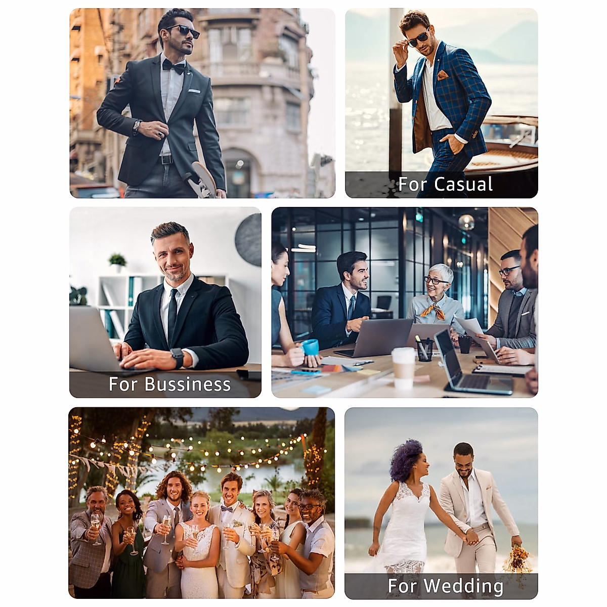 EastSide Men's Slim Fit 3 Pieces , One Button Sets Vest Pants Coat Suit, Khaki, Small