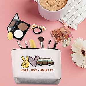 TSOTMO Pogue Makeup Bag TV Show Gift Peace Love Pogue Cosmetic Bag Hippie Gift For Pogue Fans TV Show Lovers Gift (Peace Pogue)