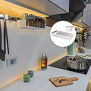 DOITOOL Wall Floating Shelves Floating Shelves Stainless Wall Mount Floating Shelves Kitchen Seasoning Rack Kitchen Storage Shelf Steel Wall Mounted Shower Storage Holder