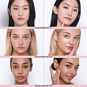 AGE 20’s Signature Long Stay Sunscreen Foundation, SPF 50+ Natural Cover Long Lasting Essence Cushion Makeup BB & CC Cream Pact, Refill Included, 21 Light Beige (0.49oz x 2ea)…