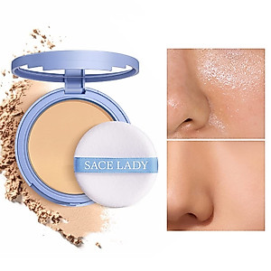 SACE LADY Full Face Makeup Set for Women Full Kit, Primer, Full Cover Up Concealer Corrector for Eye Circles, Oil Control Powder, Highlighter Glow & Blush, Sponge, Flawless Lasting Cosmetics Kit 7Pcs