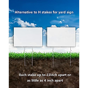 CPTC 10 Pieces Yard Sign Stakes,17" Metal Yard Stakes for Signs