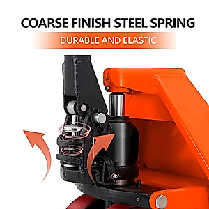 Tory Carrier Manual Pallet Jack 6600 Lb. Capacity, Pallet Truck 48 ×27 W Fork Size Standard Duty Hand Trucks