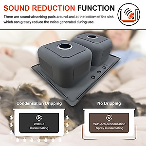 Blenzia 33 Inch Double Bowl Kitchen Sink Topmount 50/50 Drop In 18 Gauge 304 Stainless Steel Sinks with Basket Strainer 33” x 22” x 9”