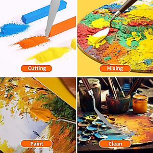 5pcs Palette Knife,Stainless Steel Spatula Palette Knife set, Pallet Knife,Painting Knives,Oil Painting Accessories for Oil, Canvas, Acrylic Painting By EGYPAMID