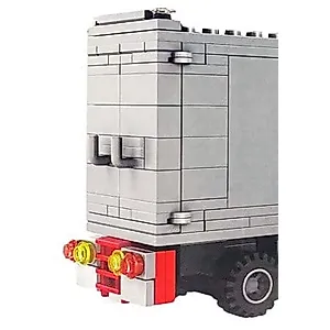General Jim's Black Semi Truck Building Blocks Set – 231mm Highly Detailed Model - Realistic Black Cab, Gray and Yellow Trailer, Mirrors, Exhaust Stack – Perfect for Hobbyists & Train Garden Displays