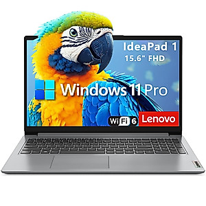 Lenovo IdeaPad 1 Silver Slim Laptop Intel Processor N4020 up to 2.8Ghz 4GB DDR4 128GB SSD 14in FHD LED HDMI Win 11 Webcam (LE14-Renewed)