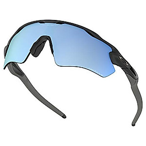 Oakley Radar EV Path Sunglasses (Matte Black Frame/Deep Prizm Water Polarized Lens) with Lens Cleaning Kit (Black)