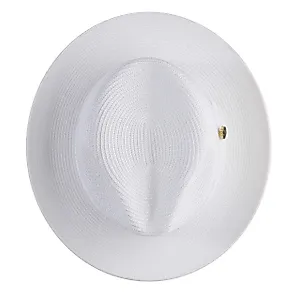 MONTIQUE Men's Pinch Front Fedora Hat - Classic White Dress Hat for Men, Stylish Wide Brim Fedora, Perfect for Formal Events, Weddings, Church, and Everyday Wear, Comfortable