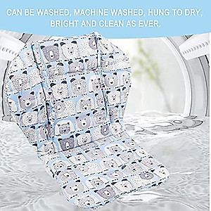 Baby Highchair Seat Cover, Bear Pattern Baby High Chair Liner, Breathable High Chair Pad, Comfortable Baby High Chair Seat Cushion Insert, Suitable for High Chairs and Strollers