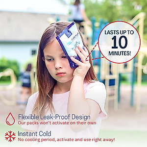 Instant Cold Packs - Pack of 24 (5" x 6") Disposable Cold Compress Therapy Instant Ice Pack for Injuries, First Aid, Pain Relief for Tooth Aches, Swelling, Sprains, Bruises, Insect Bites