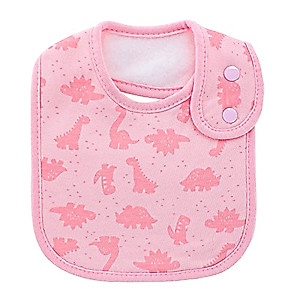 Hakochia Baby Bibs Organic Cotton Soft Absorbent Baby Bandana Drool Bibs With Adjustable Snaps for Girls Teething and Drooling 3-36 Months