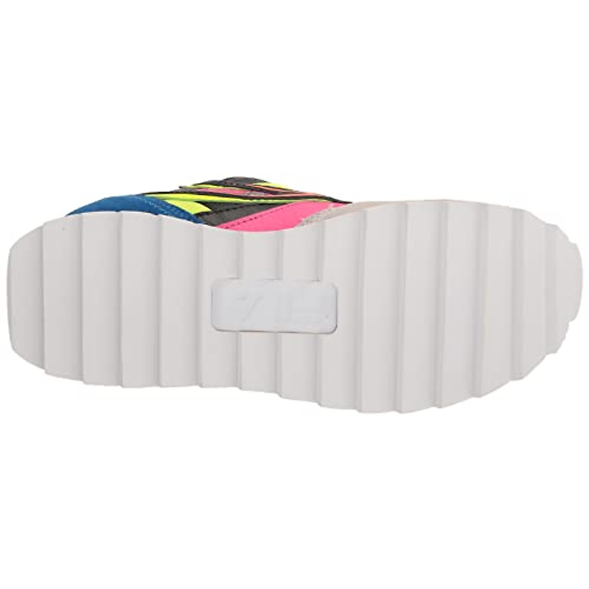 FILA Women's Sandenal Orbit Sneaker, Safety Yellow/Knockout Pink/Electric Blue, 5.5