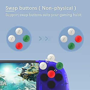RetroFlag Switch Handheld Controller,Switch Split Pad Pro Controller with Hall Effect Sensing Joystick, Switch Accessory Ergonomic Grip Backbone One Pad Compact,Dual Vibration Auto-turbo - Purple