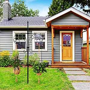 Shappy 2 Packs Macrame Plant Hangers Jute Crochet Plant Indoor Boho Hanger Large Hanging Wall Plants with 2 S Shaped Hooks for Outdoor Home Decorations Fence Planters Plant Flower Pots